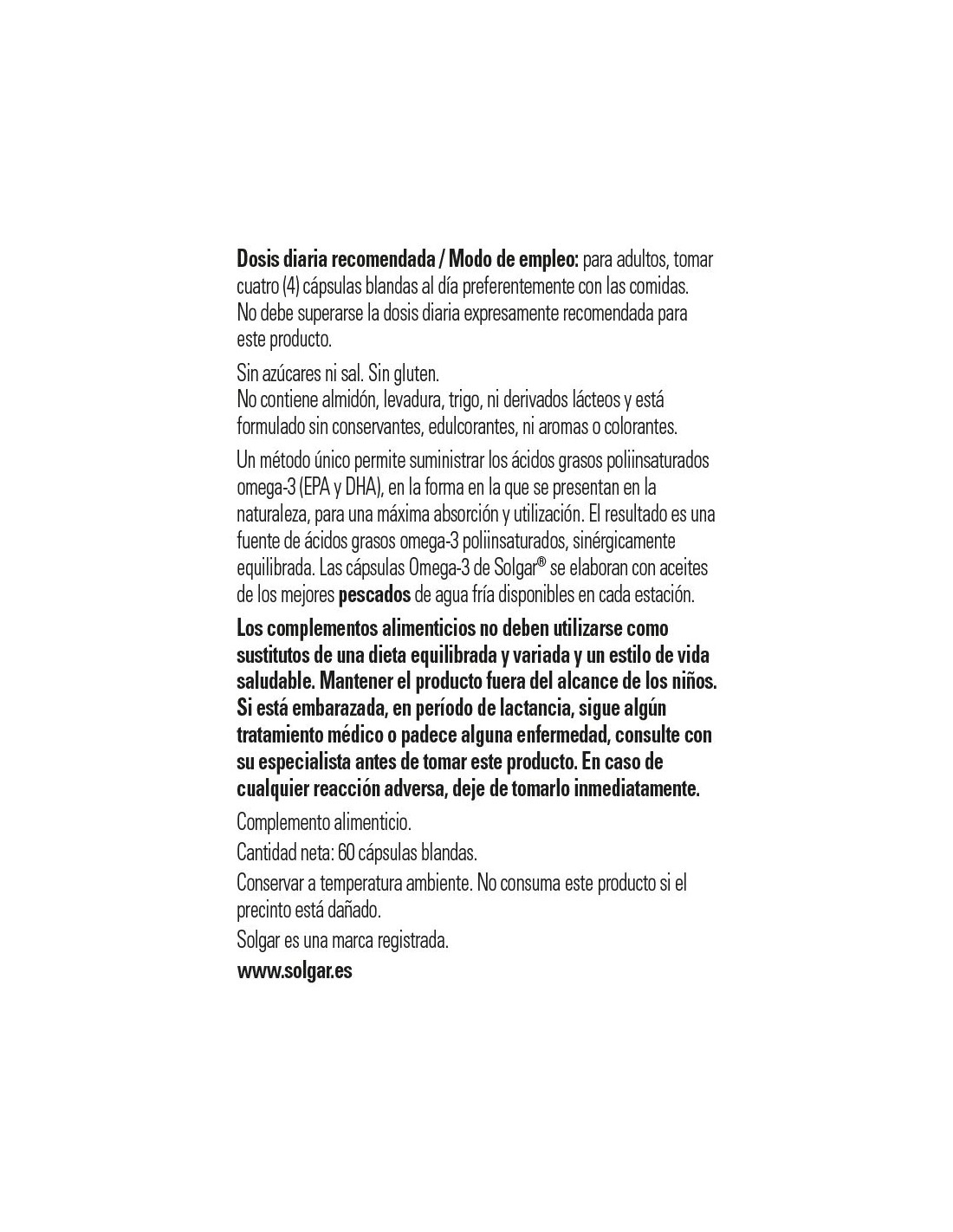 Solgar Omega-3 60 Grageas de EPA y DHA - Farmacia Chamberí